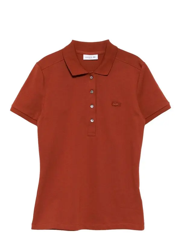 Lacoste Logo-patch Polo Top - Brown