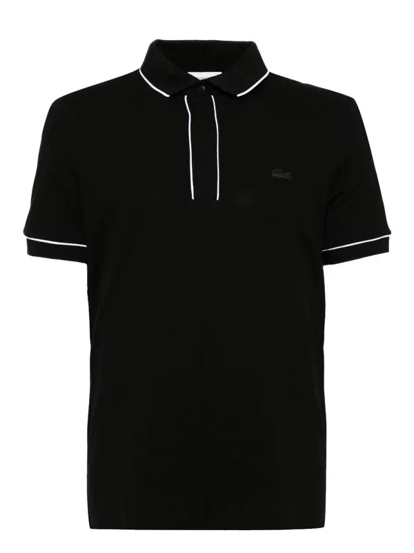 Lacoste Paris Stretch Piqué Polo Shirt - Black
