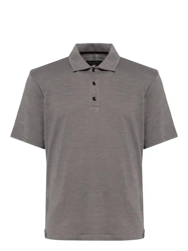 Rag & Bone Classic Flame Polo Shirt - Grey