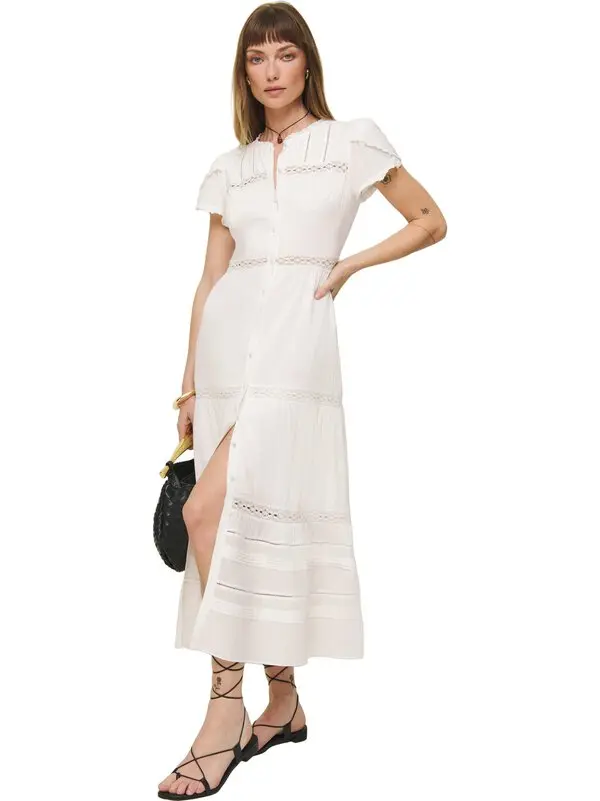 REFORMATION Zebrina Dress - Ivory
