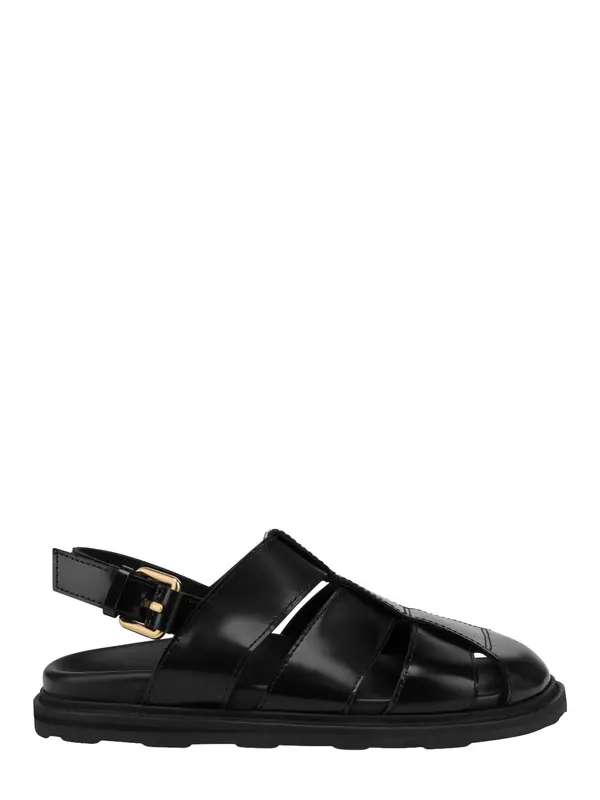 Moschino Patent Leather Sandals - Black
