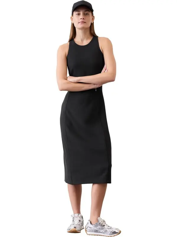 Athleta Seasoft Rib Midi Tank Dress - Black