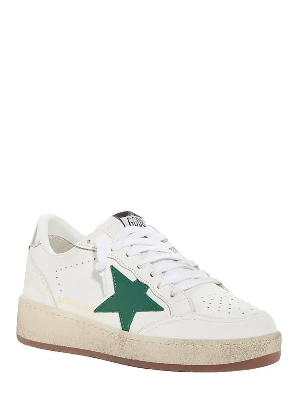 Golden Goose Ball Star Low Top Sneakers - White/green