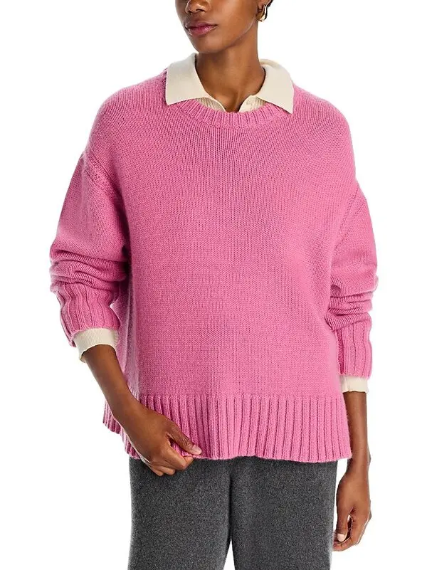 Guest In Residence Cozy Cashmere Sweater - Rose