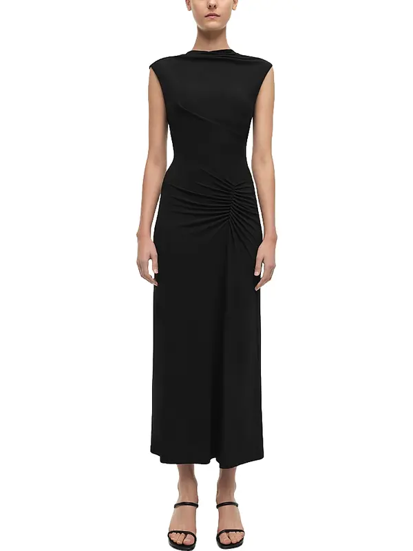 Simkhai Signature Acacia Midi Dress - Black