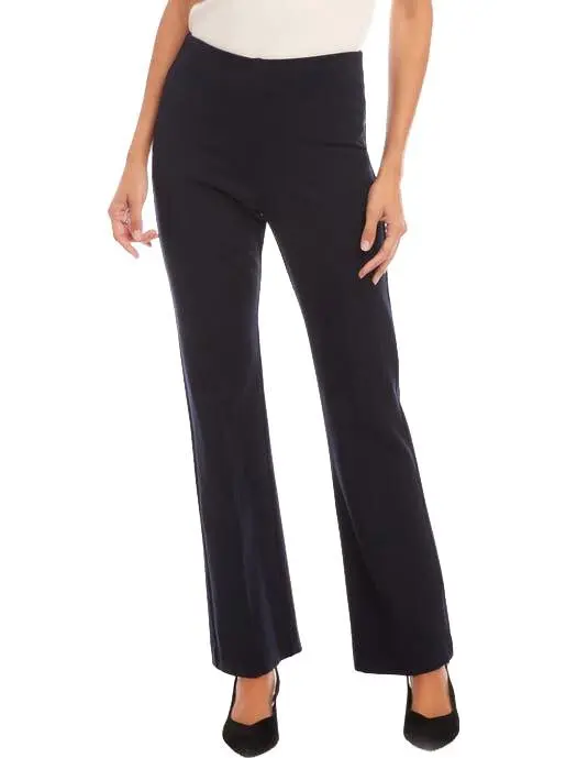 Karen Kane Stretch Twill Bootcut Trousers - Navy