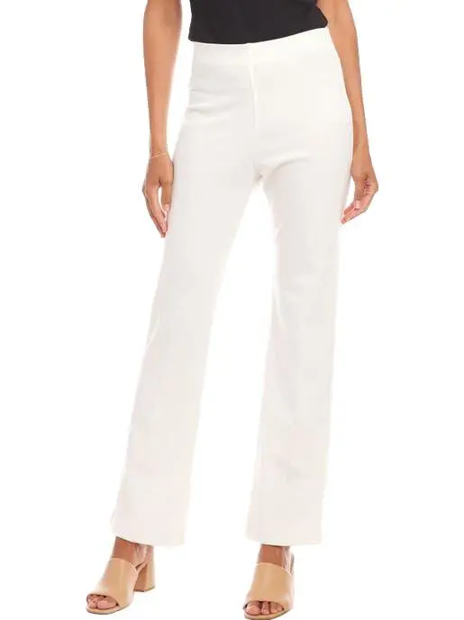 Karen Kane Stretch Twill Bootcut Trousers - Off White