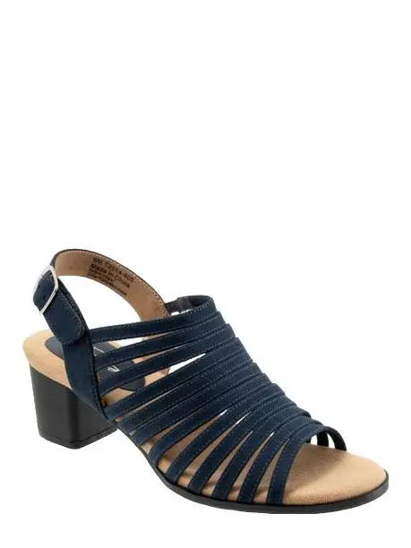 Trotters Midge Slingback Sandal - Navy Suede