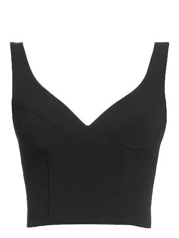 Pinko Denim Crop Top - Black