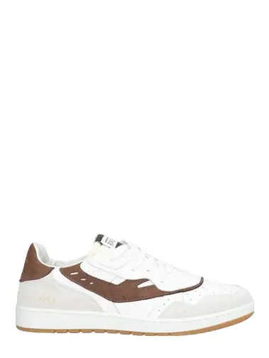 RUN OF Leather Low-top Sneakers - White