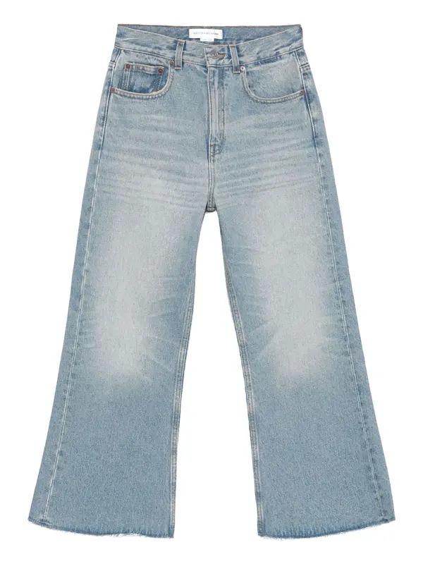 Victoria Beckham Wide-leg Cropped Jeans - Blue
