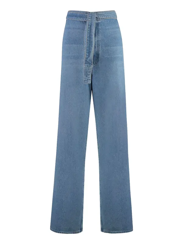 MOTHER Snacks! The Fold In Funnel Jeans - Blue