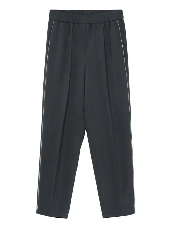 Peserico Elasticated-waistband Trousers - Grey