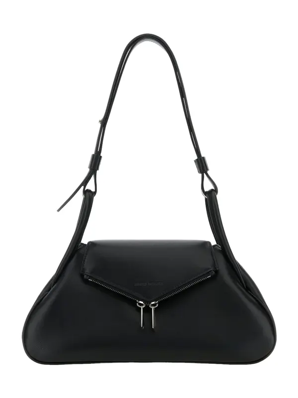 Amina Muaddi Small Gemini Shoulder Bag - Black