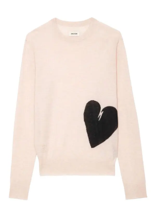 Zadig&Voltaire Pravis Heart Sweater - Neutrals