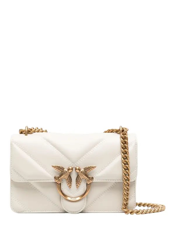 Pinko Mini Love One Cross Body Bag - White