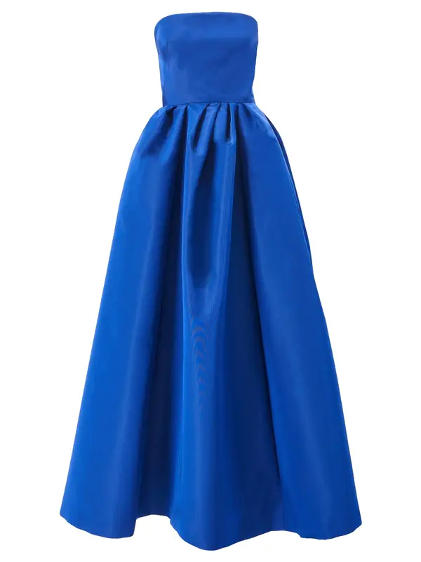 Carolina Herrera Strapless Midi Dress - Blue