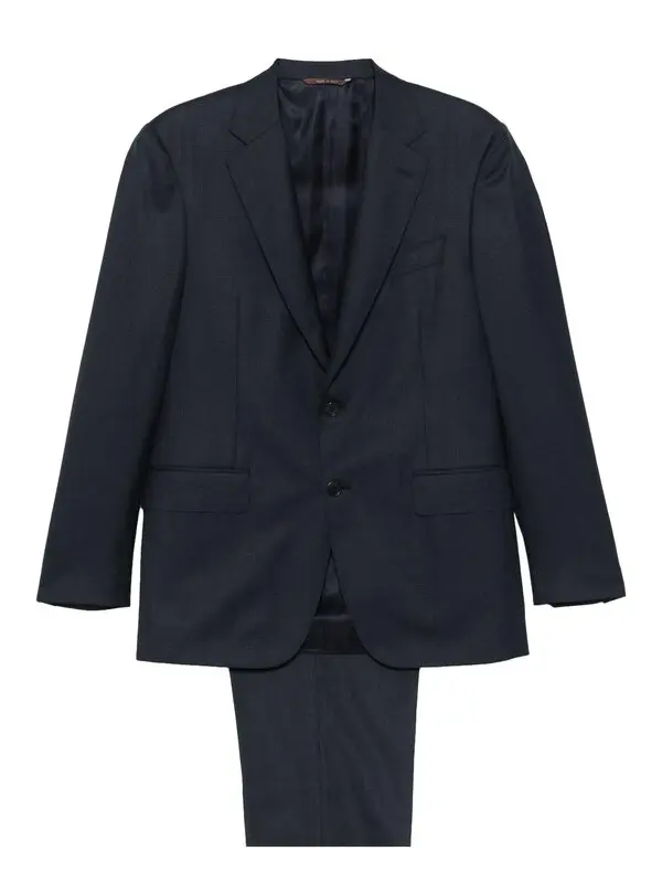 Canali Checked Suit - Blue