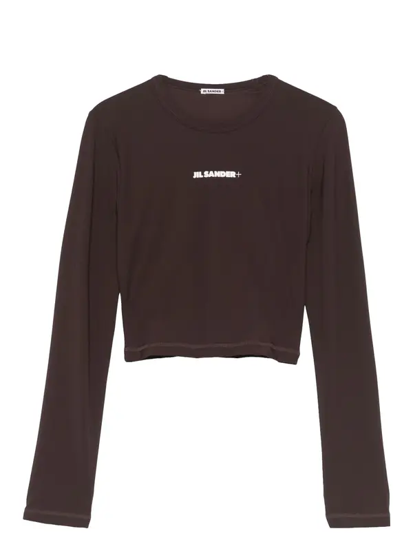 JIL SANDER Logo-print T-shirt - Brown