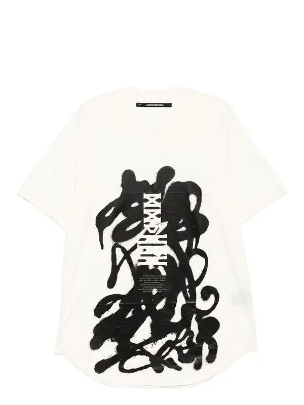 JULIUS Graphic Print T-shirt - White
