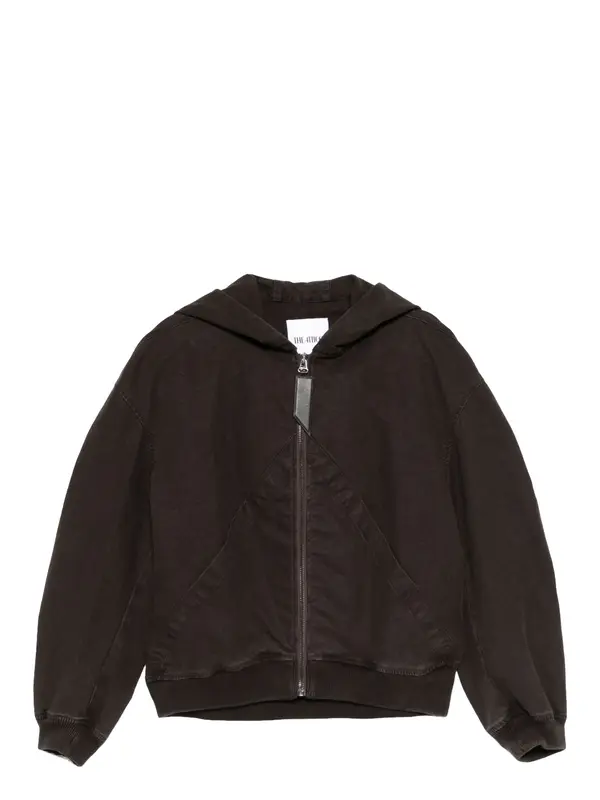 Attico Hooded Bomber Jacket - Brown