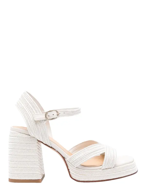 CastaÑer 90mm Valle Sandals - White