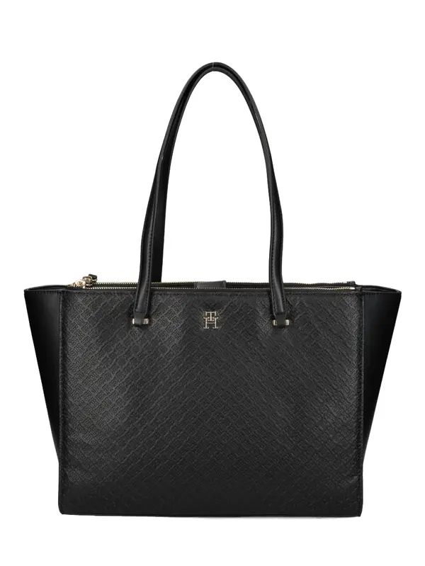 Tommy Hilfiger Debossed-logo Tote Bag - Black