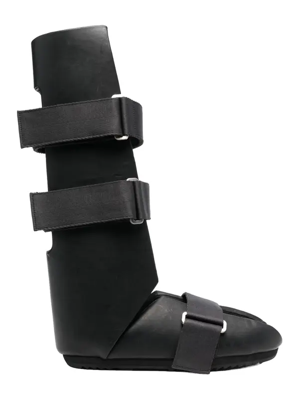 Rick Owens Splint Leather Knee Boots - Black