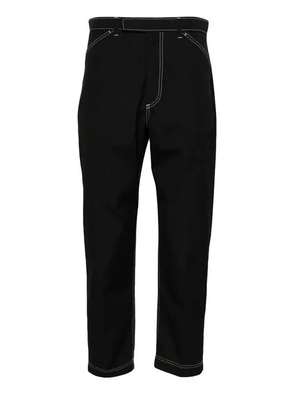 Thom Browne Mid-rise Tapered Chinos - Black