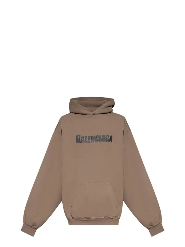 Balenciaga Boxy Fit Hoodie - Tan