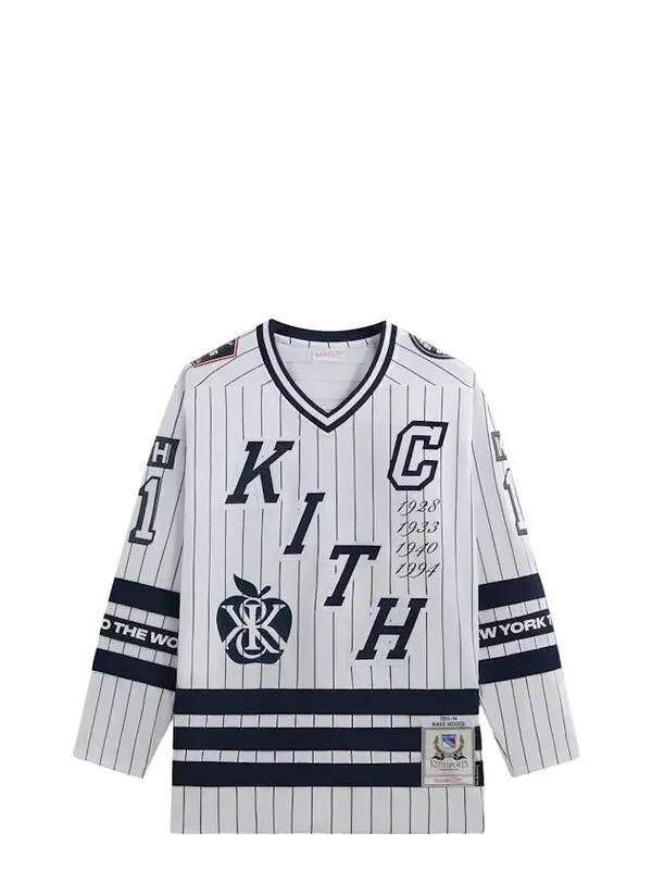 Kith X Mitchell & Ness New York Rangers Mark Messier Jersey - White