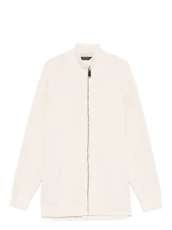 Balenciaga Zip-up Cardigan - White