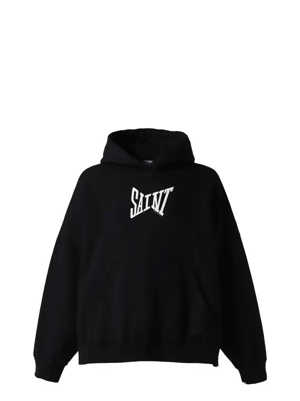 SAINT MXXXXXX Logo-print Hoodie - Black