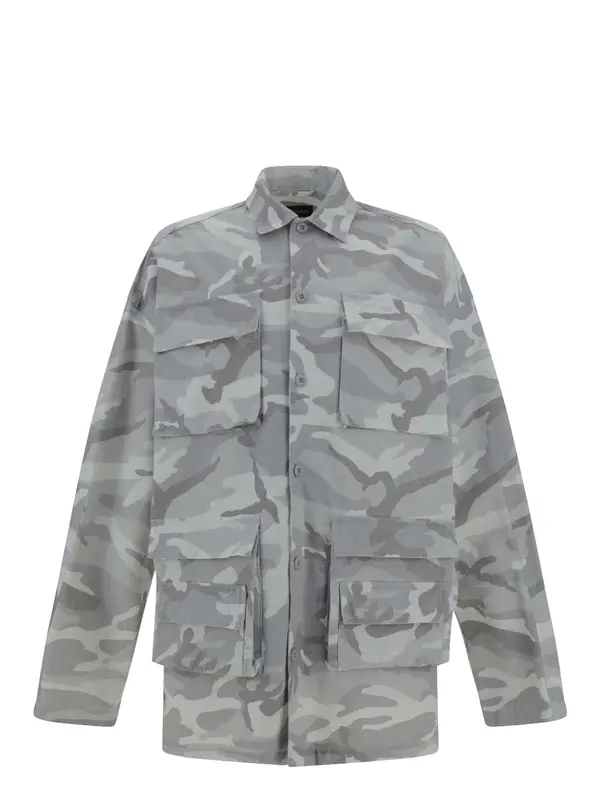Balenciaga Cotton Cargo Shirt - Grey