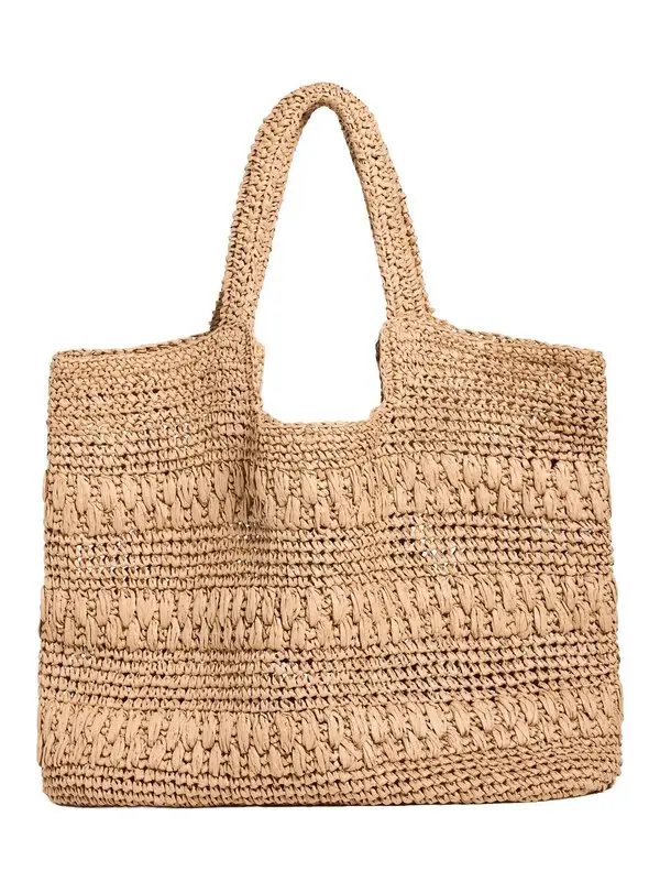 L*Space Changing Tides Raffia Tote - Natural