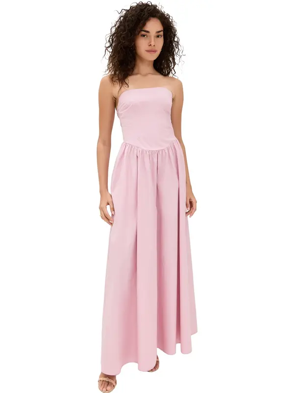 Susana Monaco Poplin Drop Waist Tube Dress - Cotton Candy