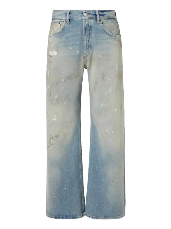 Acne Studios Distressed Wide-leg Jeans - Blue