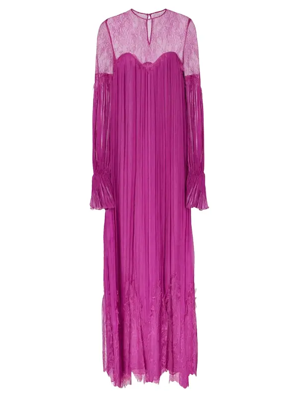 Costarellos Renia Lace Gown - Purple