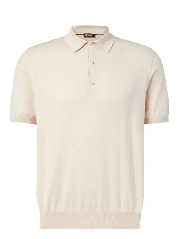 Loro Piana Ice Wish Cotton Polo Shirt - Beige