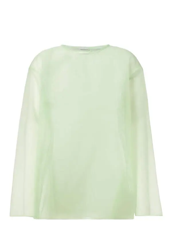 Dries Van Noten Oversized Sheer Top - Turquoise