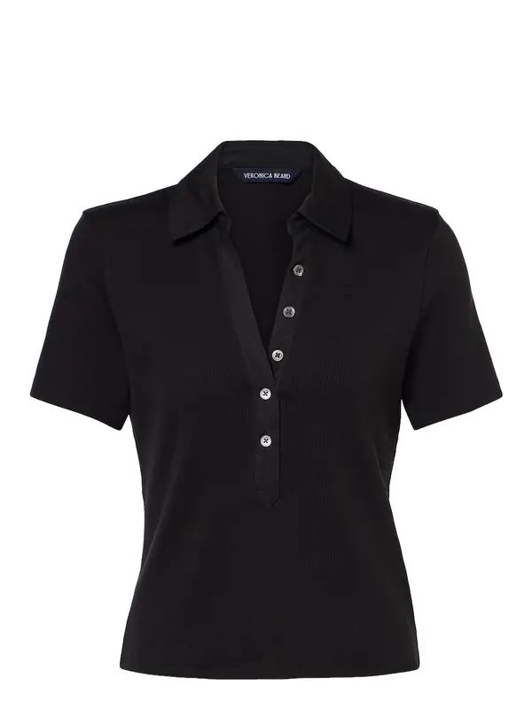 Veronica Beard Kearney Cotton-blend Top - Black