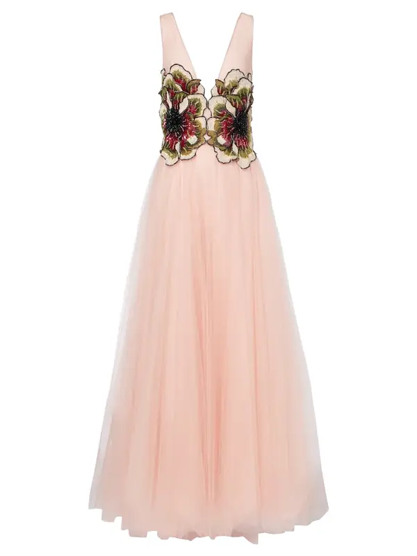 Costarellos Arion Sequined Gown - Pink