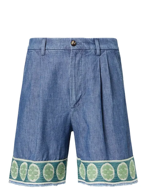 Valentino Garavani Denim Bermuda Shorts - Blue