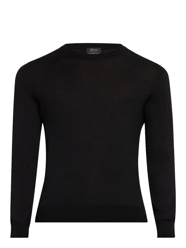 Brioni Long-sleeve Crewneck T-shirt - Black