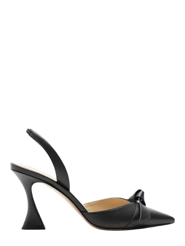 ALEXANDRE BIRMAN Clarita Bell Leather Slingback Sandals - Black