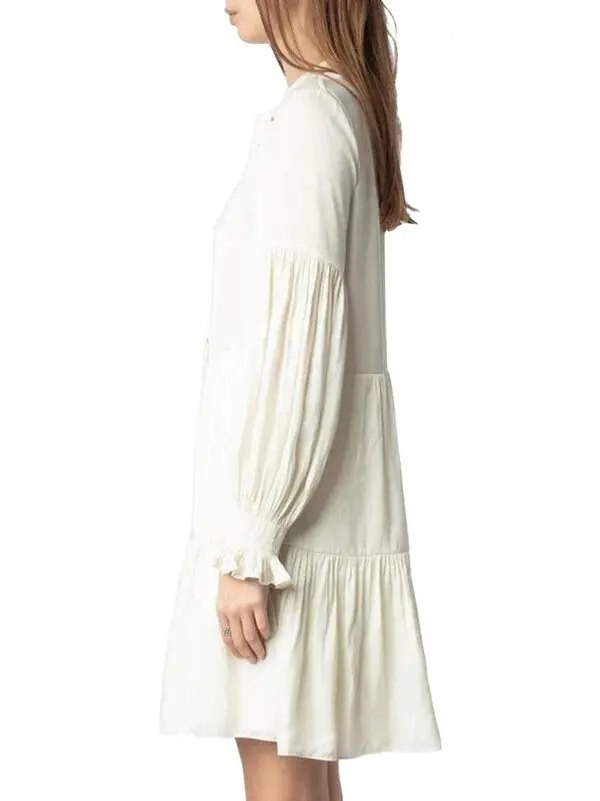 Zadig&Voltaire Randy Japanese Satin Mini Dress - Flake