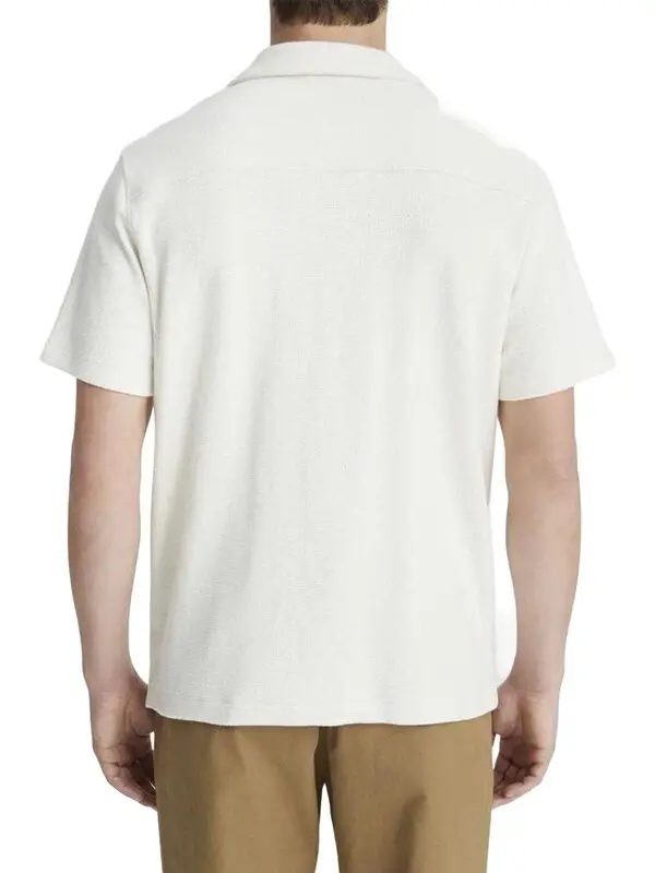 Vince Apos;s Stretch Boucle Camp Shirt - Bone
