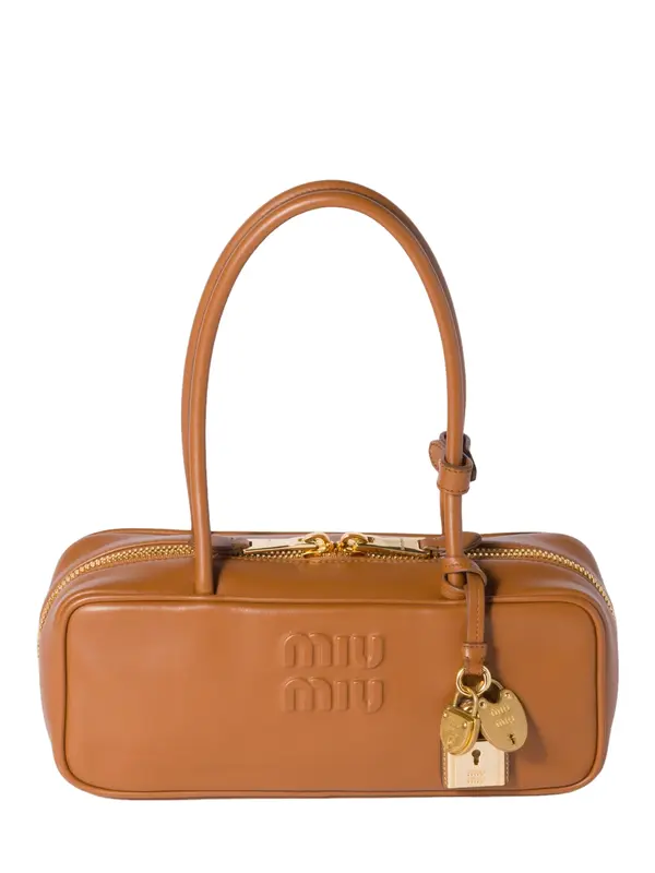 Miu Miu Beau Leather Bag - Cognac