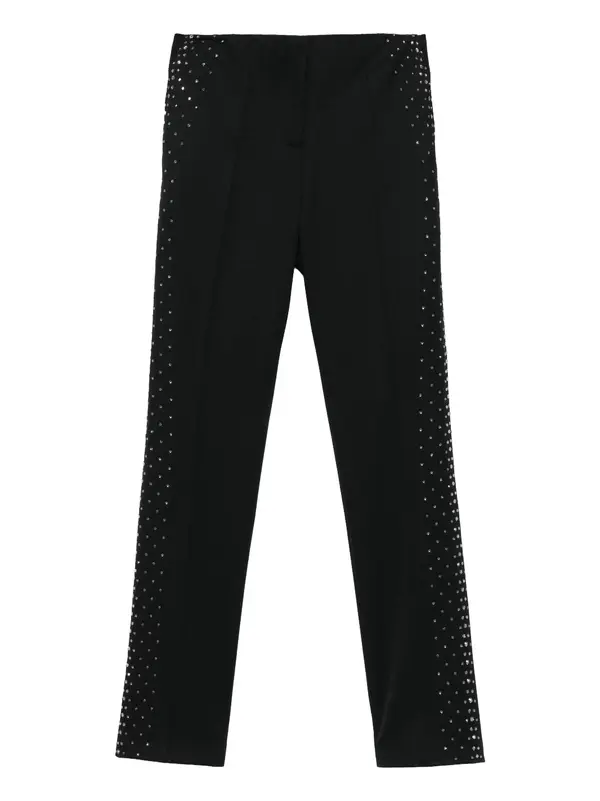 Attico Crystal-embellished Trousers - Black