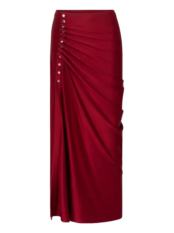 Rabanne Jersey Maxi Skirt - Red